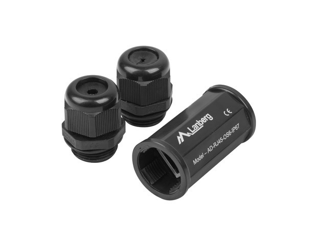 RJ45 INLINE COUPLER CAT.6 FTP WATERPROOF IP67 LANBERG | Lanberg